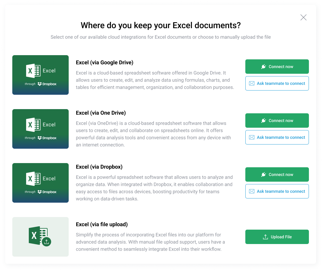 Guide: Using Excel with Databox