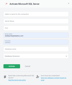 Guide: Using Microsoft SQL Server with Databox