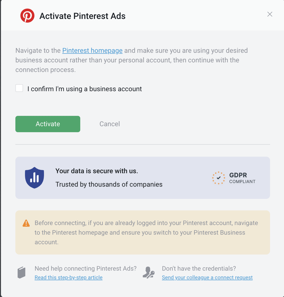 Guide: Using Pinterest Ads with Databox